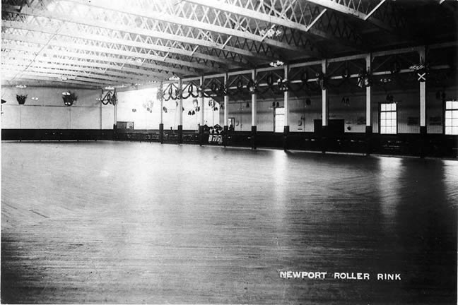 Newport Roller Skating Rink - Old Postcard Newport Monmouthshire Wales